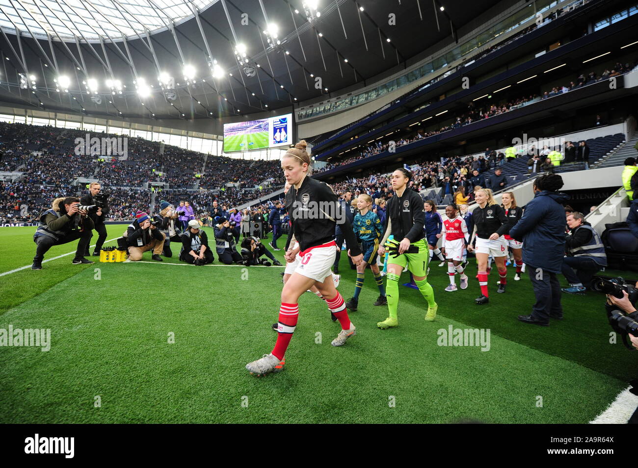Arsenal walk out during the FA Women's Super League match at the ...