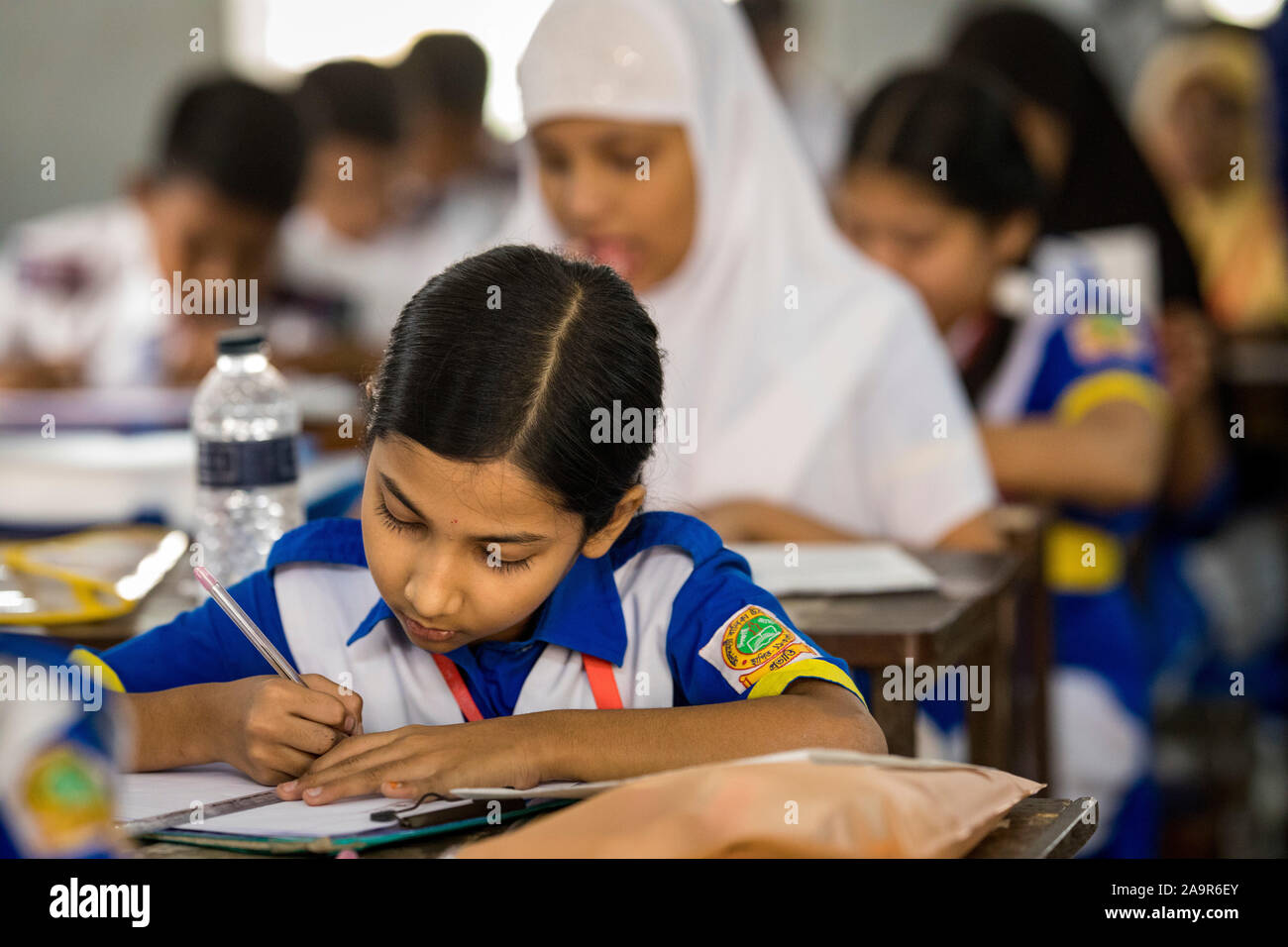DHAKA, BANGLADESH - NOVEMBER 17 : Student attend Primary Education ...