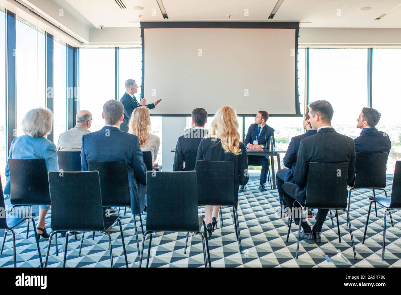 Speaker at Business convention and Presentation. Audience at the ...