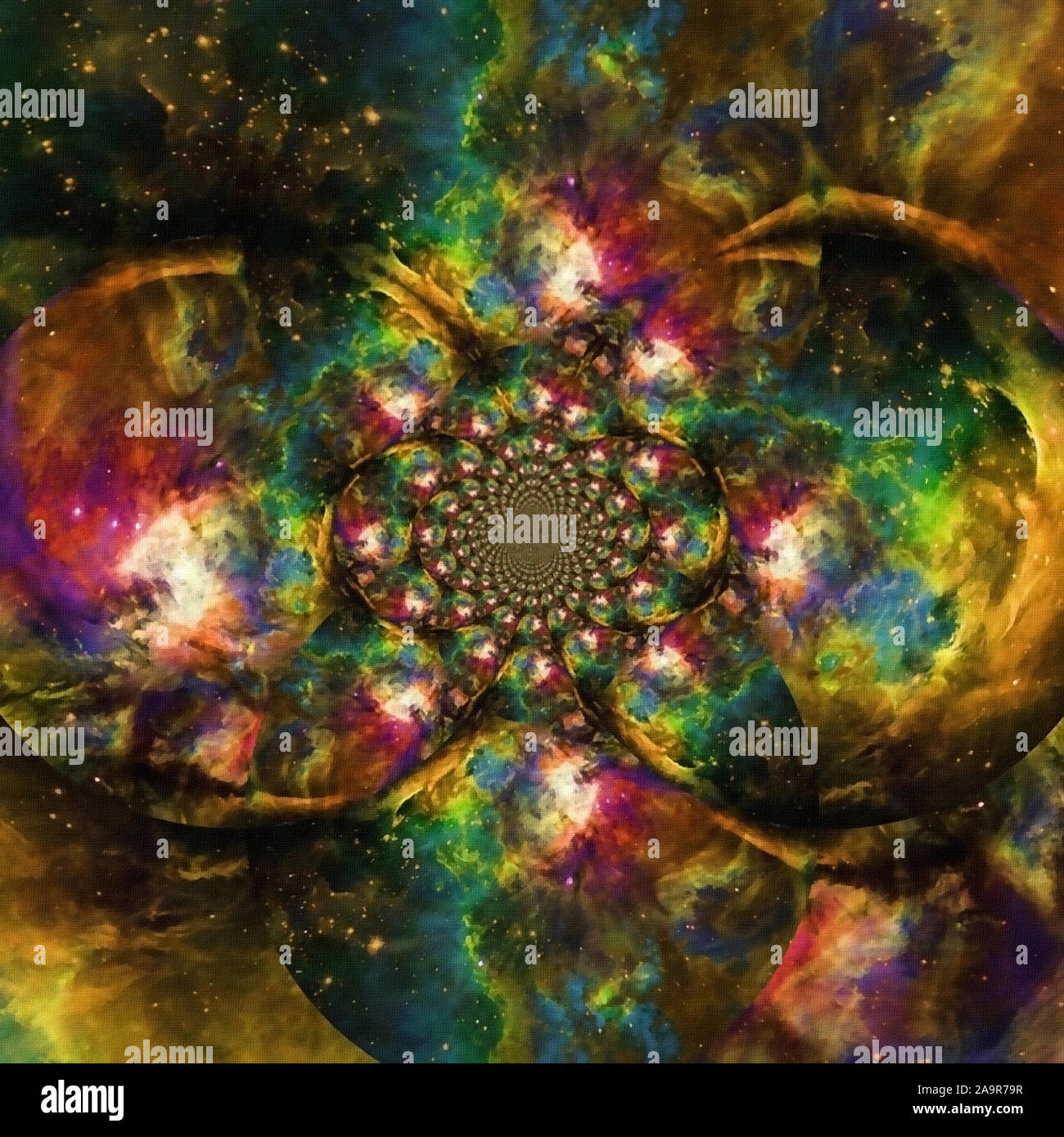 Digital abstract painting of Multiverse Stock Photo - Alamy