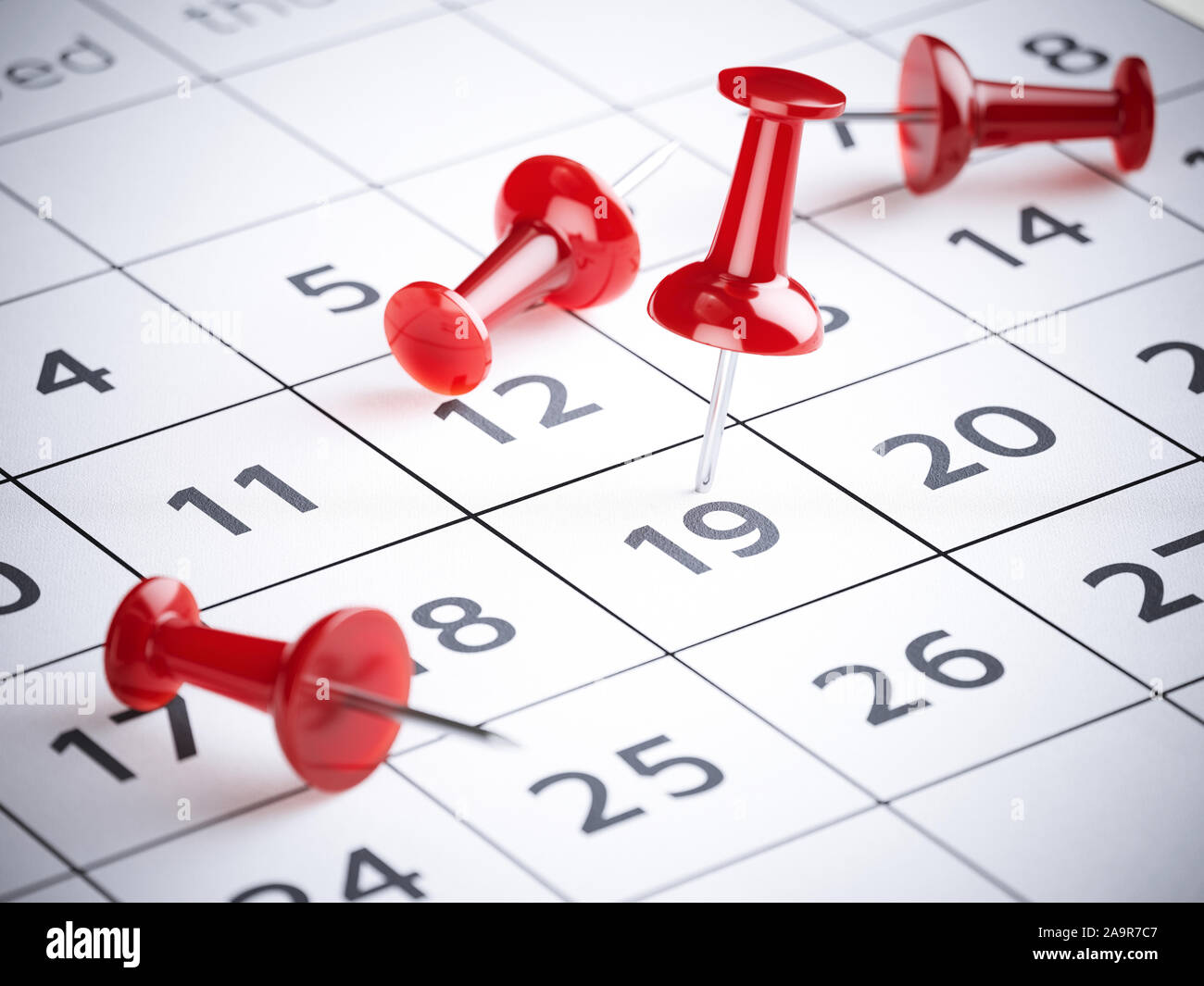 Calendar pins hi-res stock photography and images - Alamy