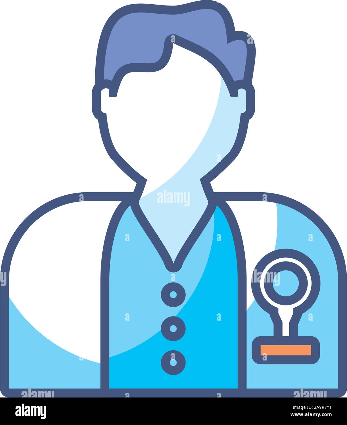 man doctor scientific research fill style icon vector illustration ...