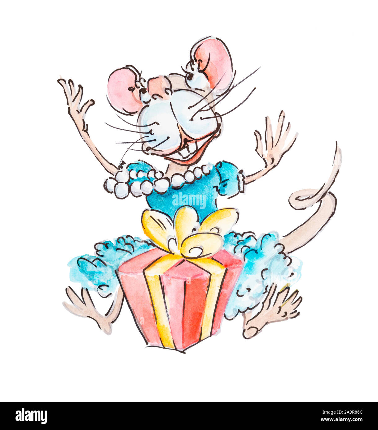 Cute mouse funny rat illustration hi-res stock photography and images ...