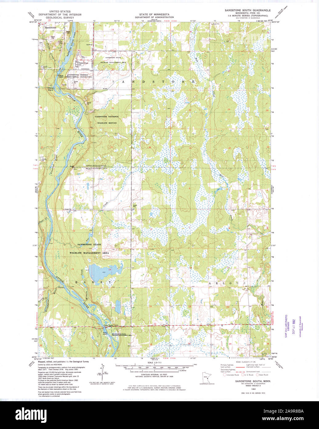 Sandstone minnesota map hi-res stock photography and images - Alamy