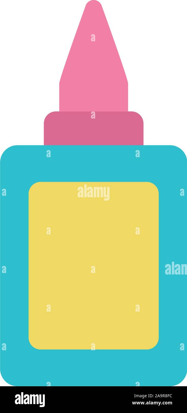 school glue flat style icon vector illustration design Stock Vector ...