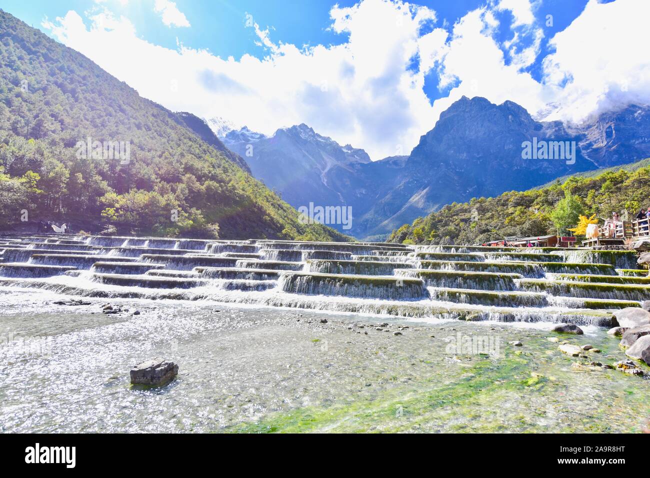 Cascade Waterfall at Blue Moon Valley in Jade Dragon Snow Mountain ...