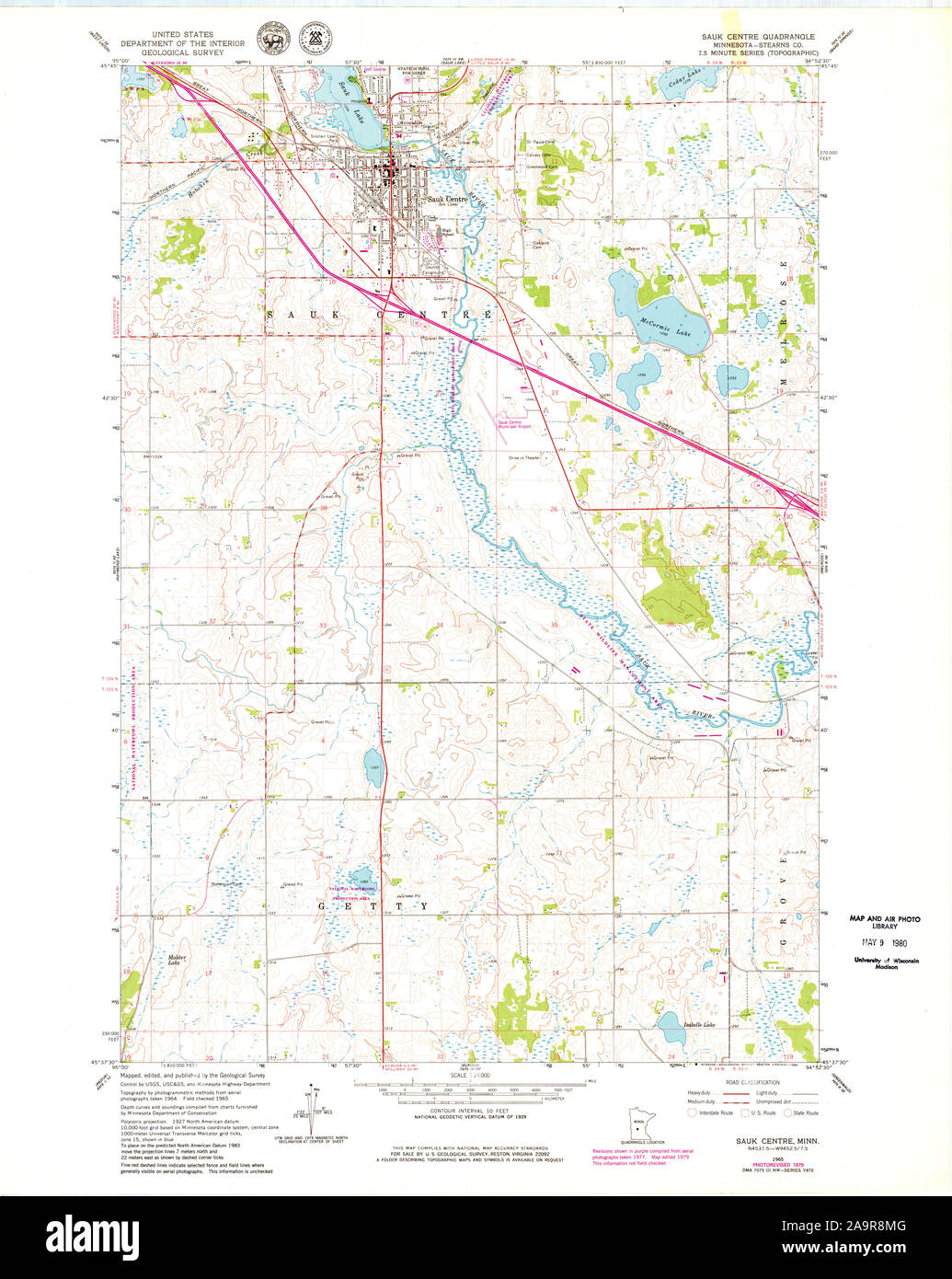 Map of sauk centre hi-res stock photography and images - Alamy
