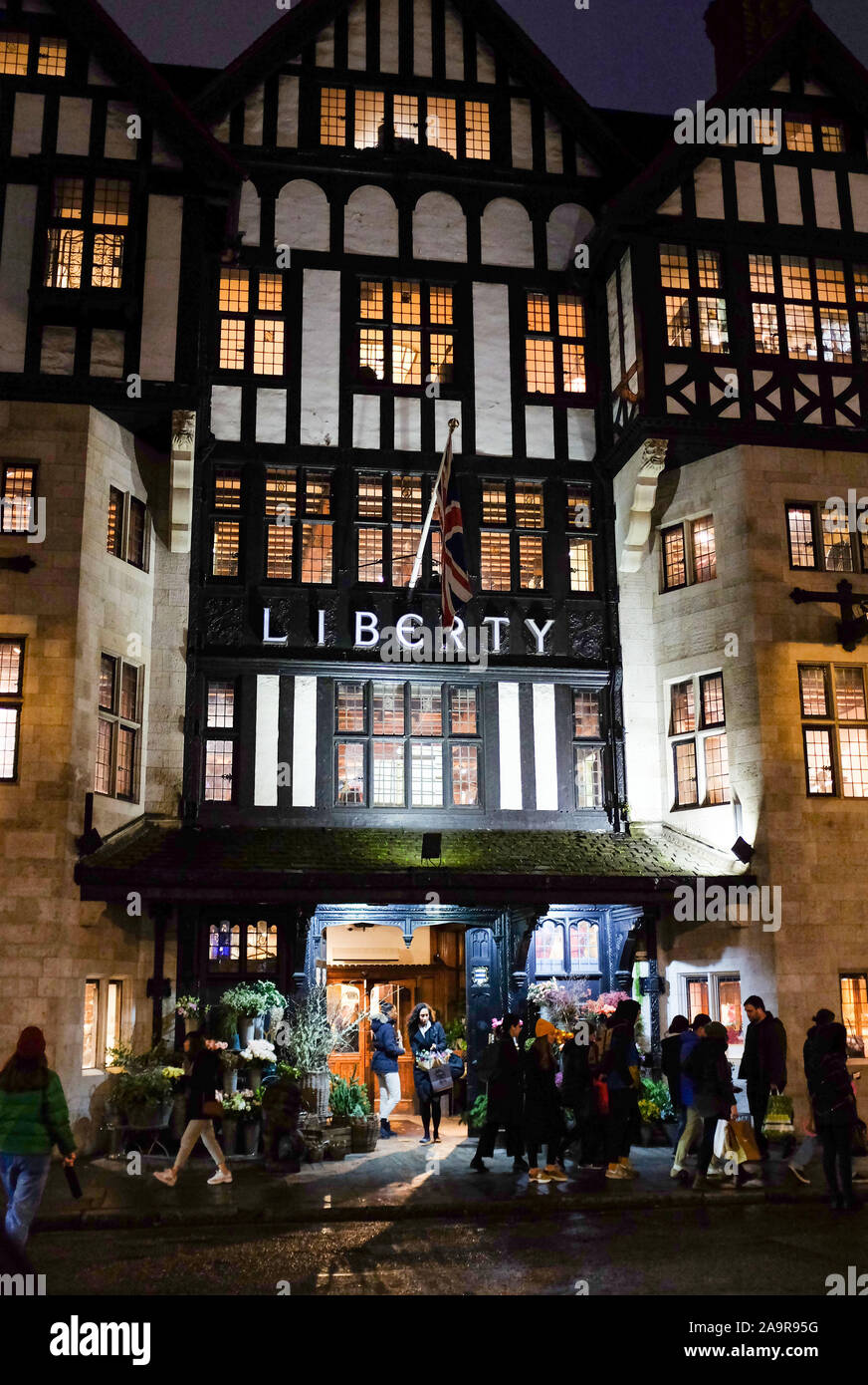 The famous Liberty department Store on corner of Regent Street in Great ...