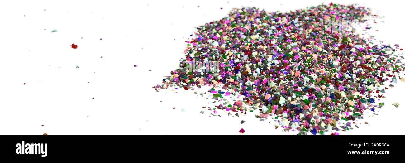 microplastic particle on white background, nurdles pollution Stock ...