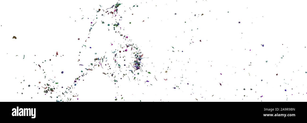 microplastic particle, nurdles pollution isolated on white background ...