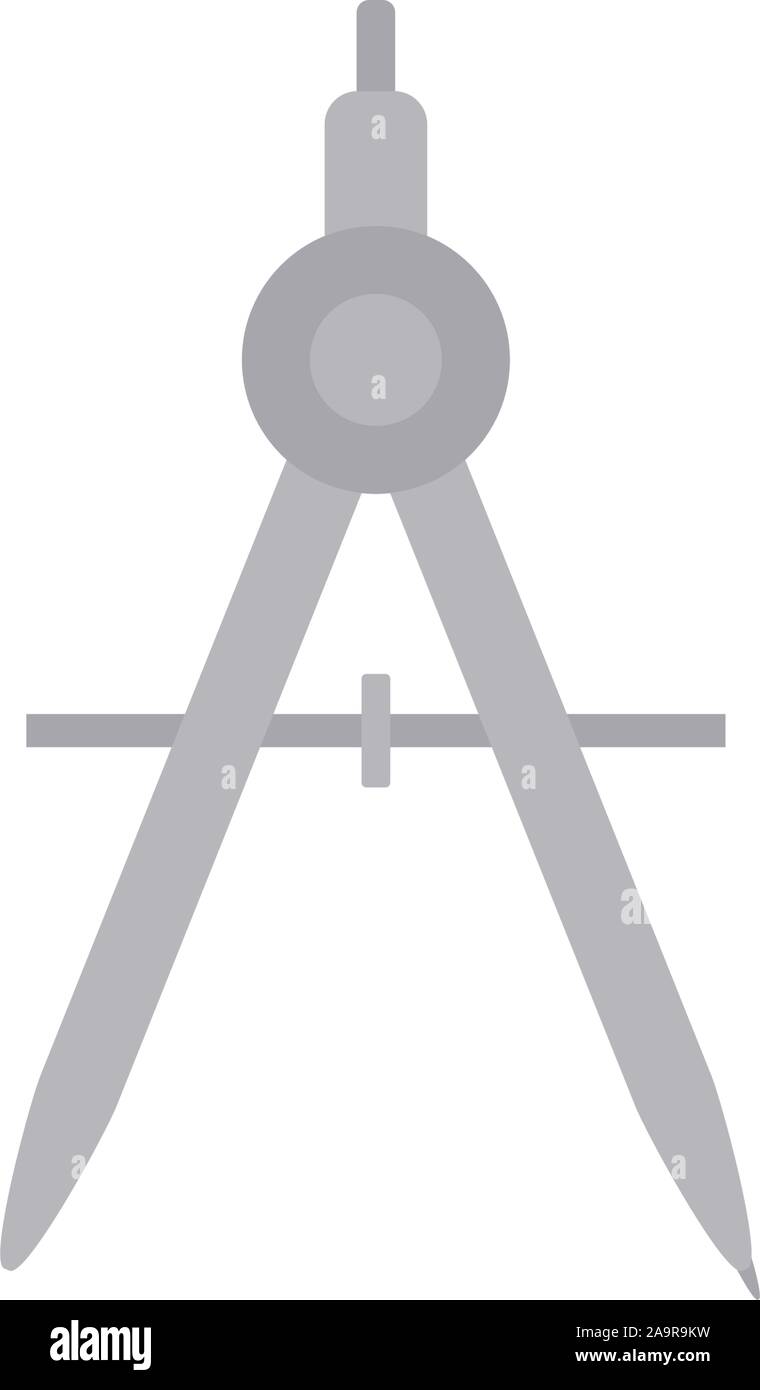 school compass flat style icon vector illustration design Stock Vector ...