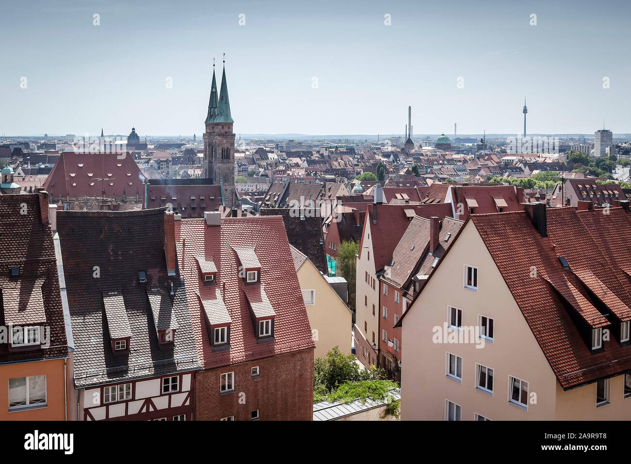 Die wunderschoene Stadt Nuernberg in Bayern, Deutschland Stock Photo ...