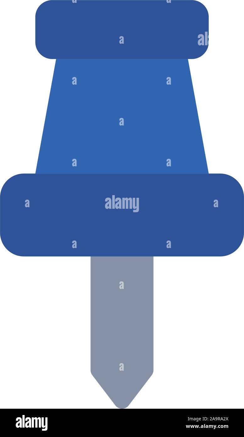 push pin element office flat icon design vector illustration Stock ...