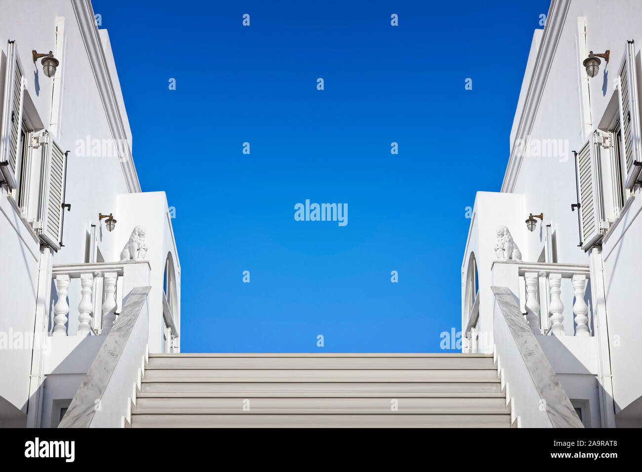 A nice Santorini house and the blue sky Stock Photo - Alamy