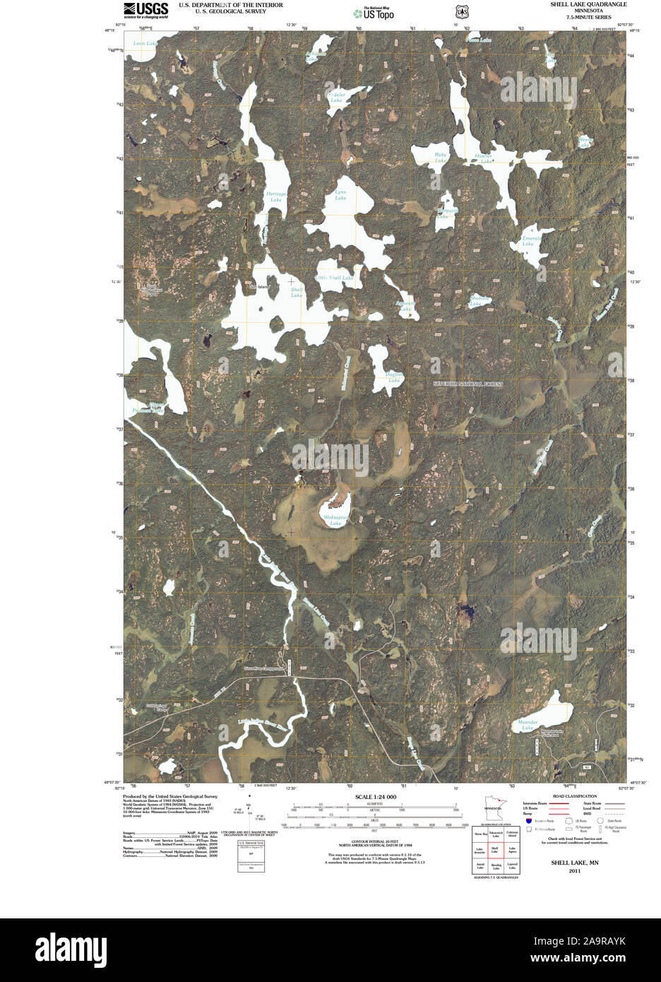 Shell lake map Cut Out Stock Images & Pictures - Alamy