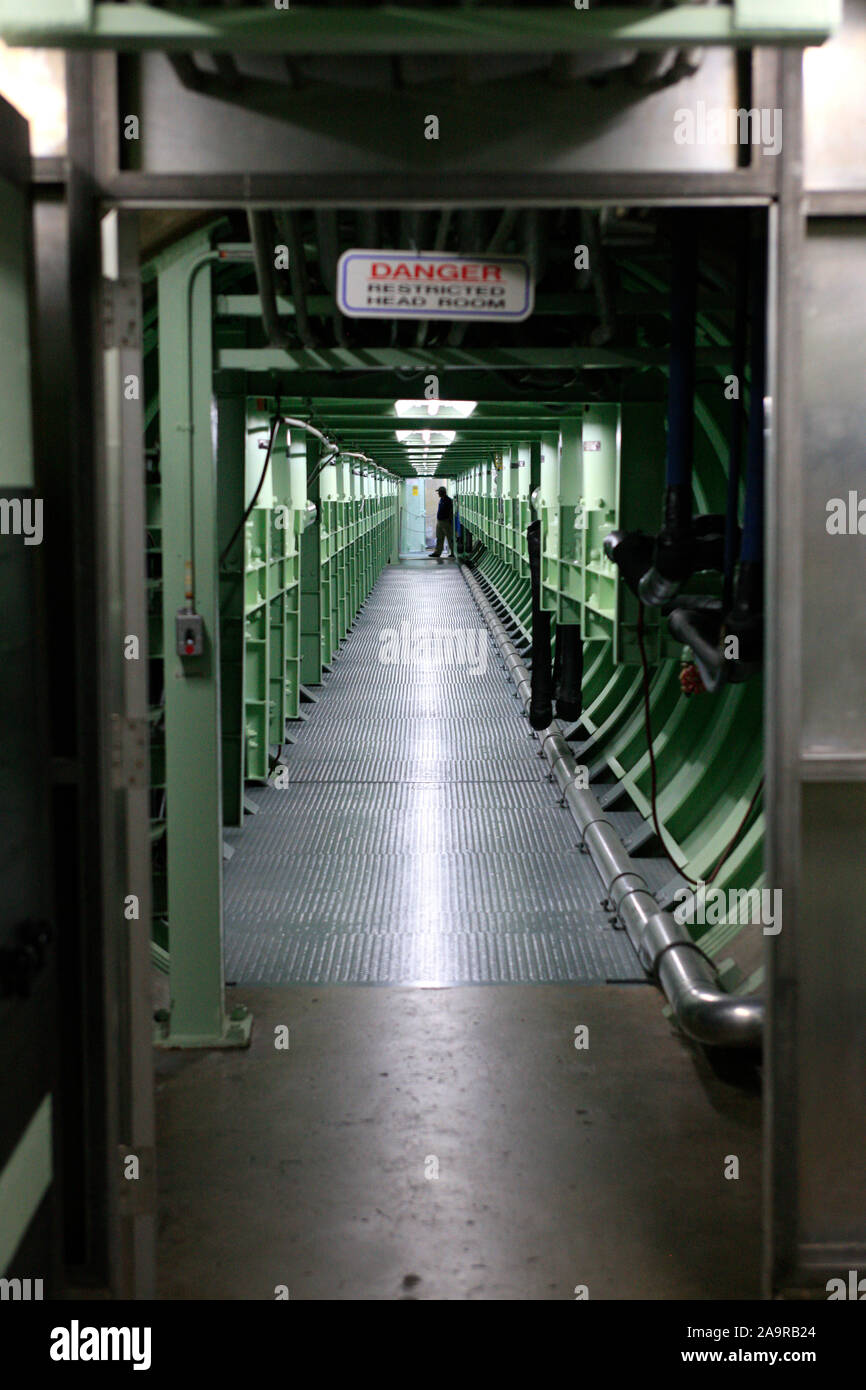 The corridor tunnel between the Command launch center and the Titan II ...