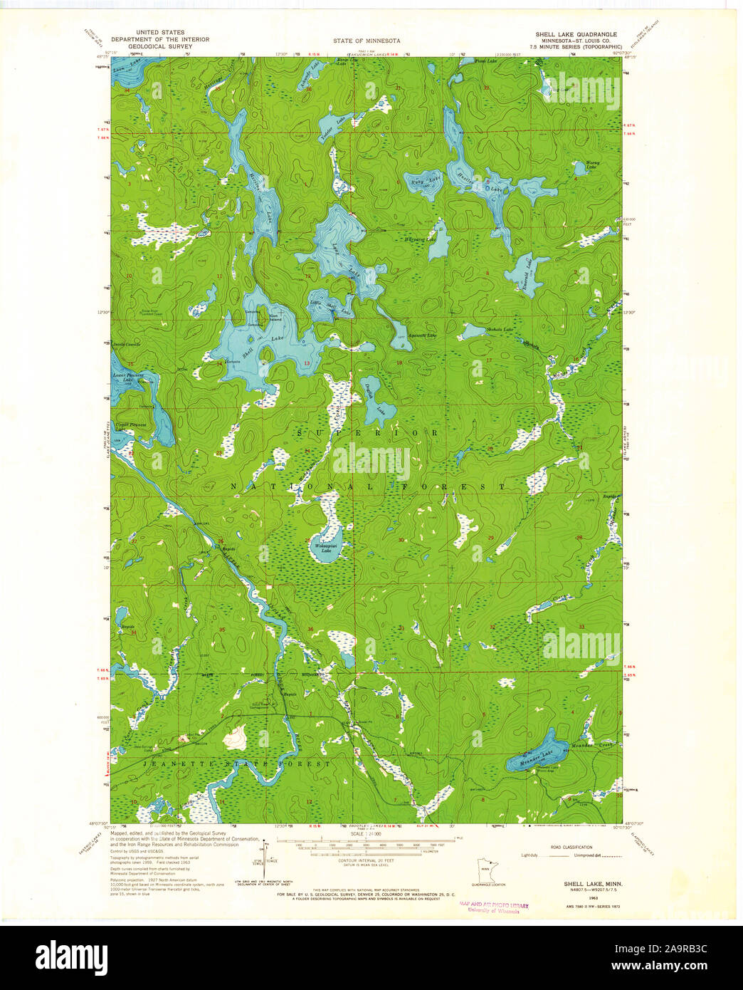Map of shell lake hi-res stock photography and images - Alamy