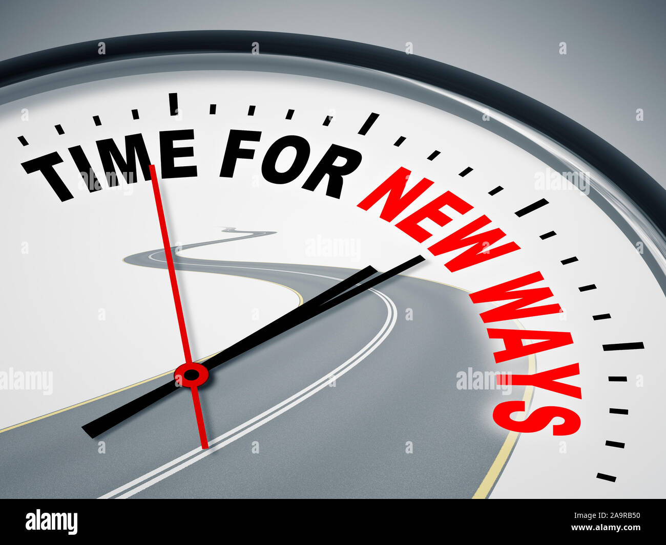 An image of a nice clock with time for new ways Stock Photo - Alamy