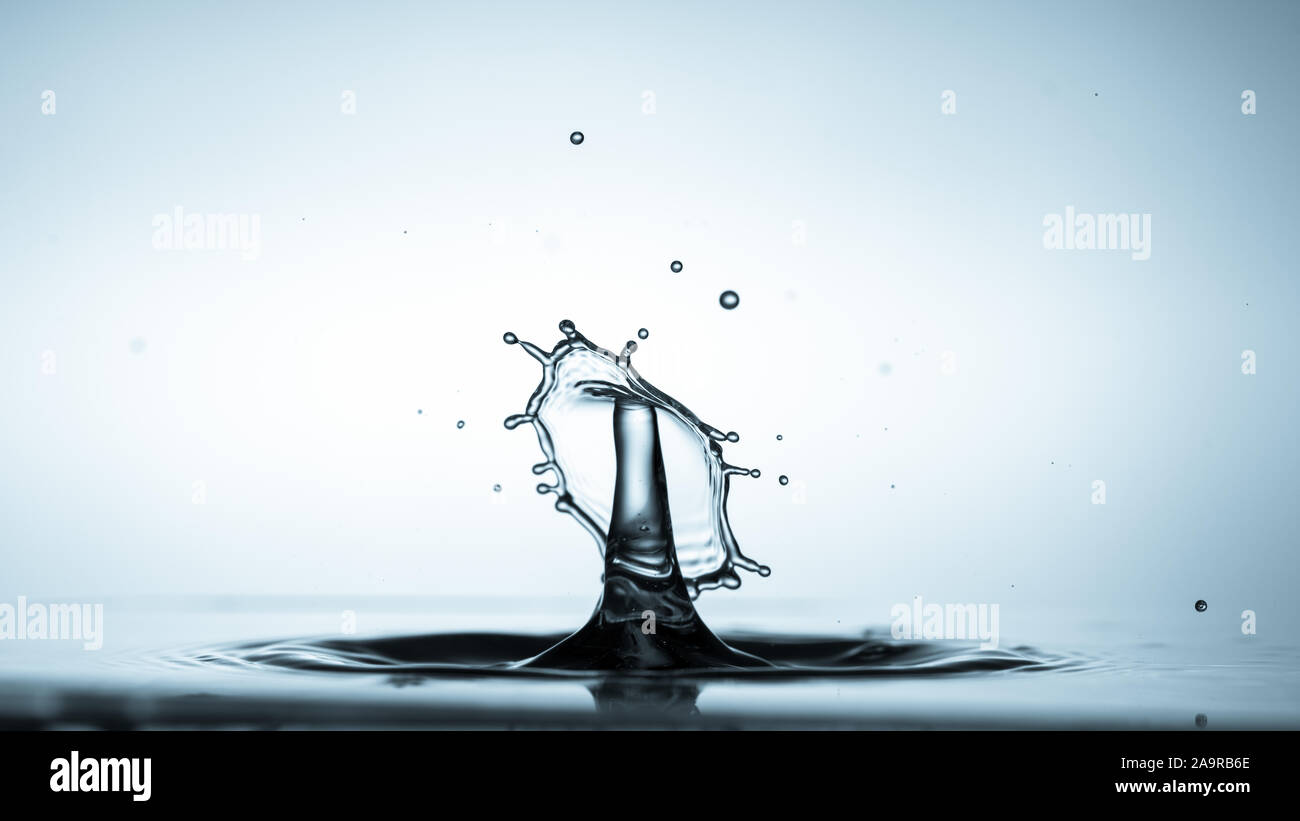 water drop collision. Water splash Stock Photo - Alamy