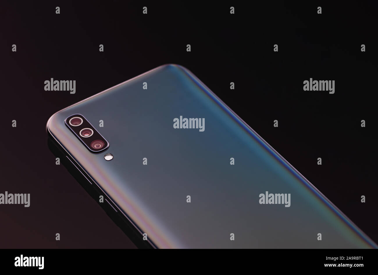 Modern smartphone with three lens camera close up Stock Photo - Alamy