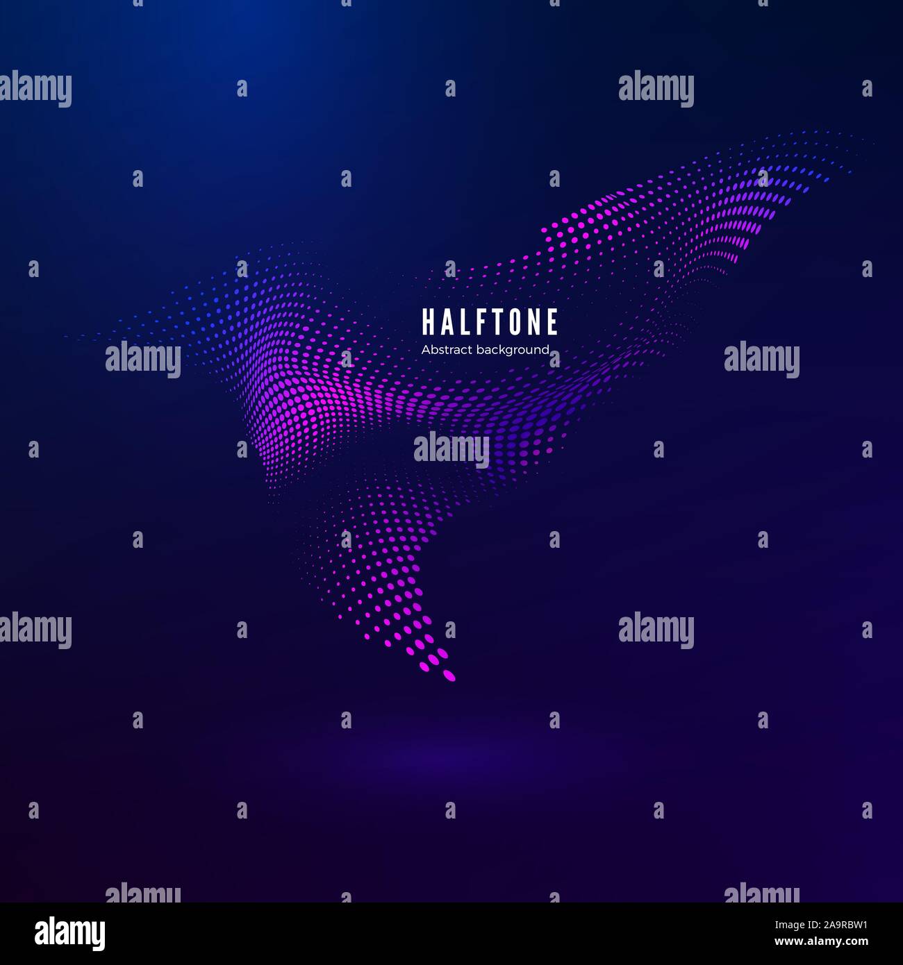 Halftone Design Element Motion Effect Abstract Colorful Halftone Background With Dynamic Waves