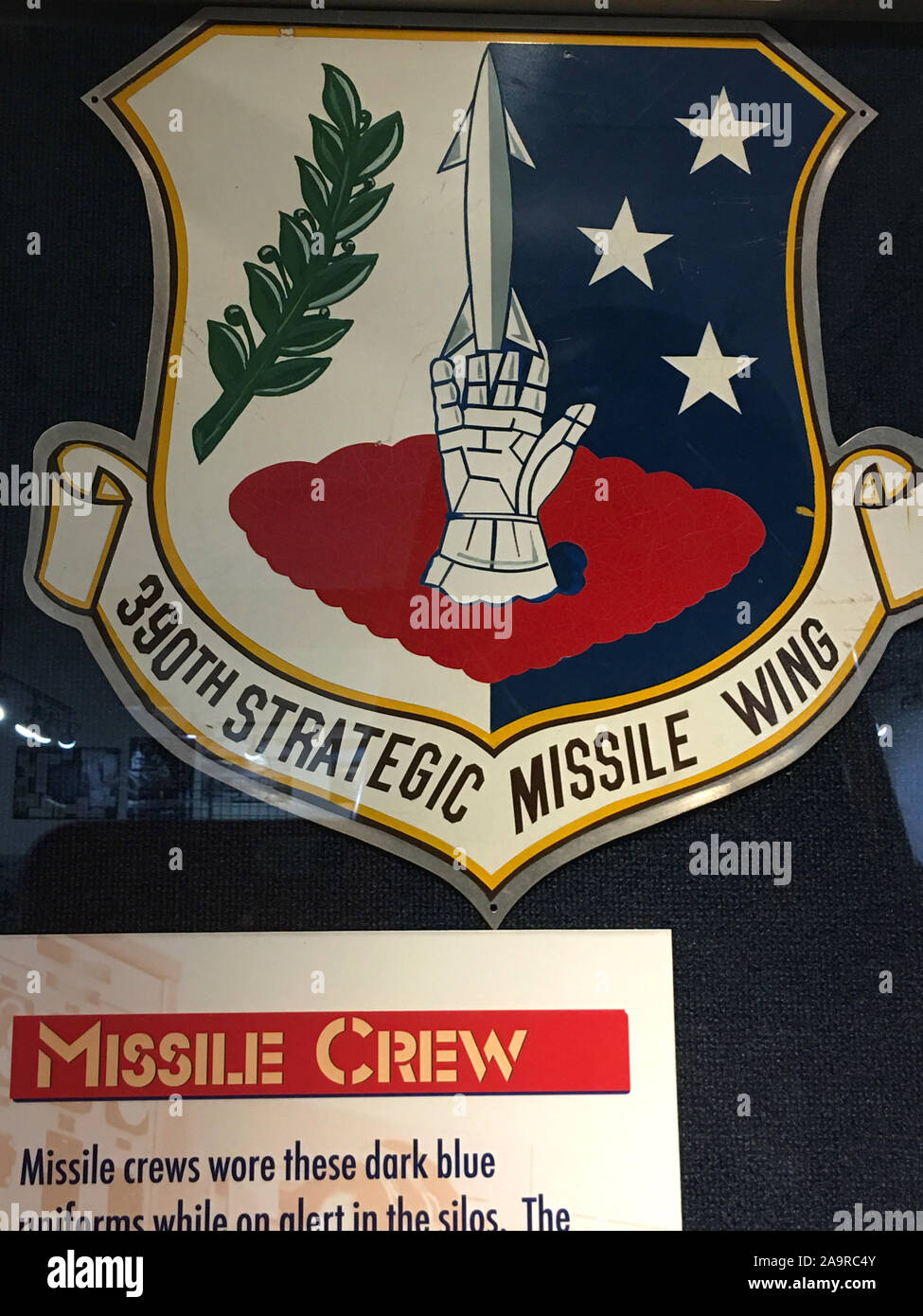 The insignia of the 390th Strategic Missile Wing of the United States ...
