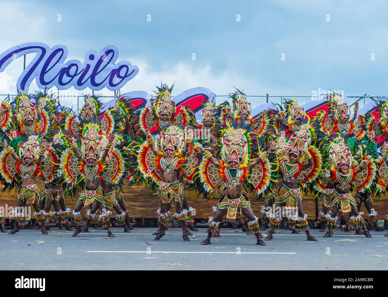Participants in the Dinagyang Festival in Iloilo Philippines Stock ...