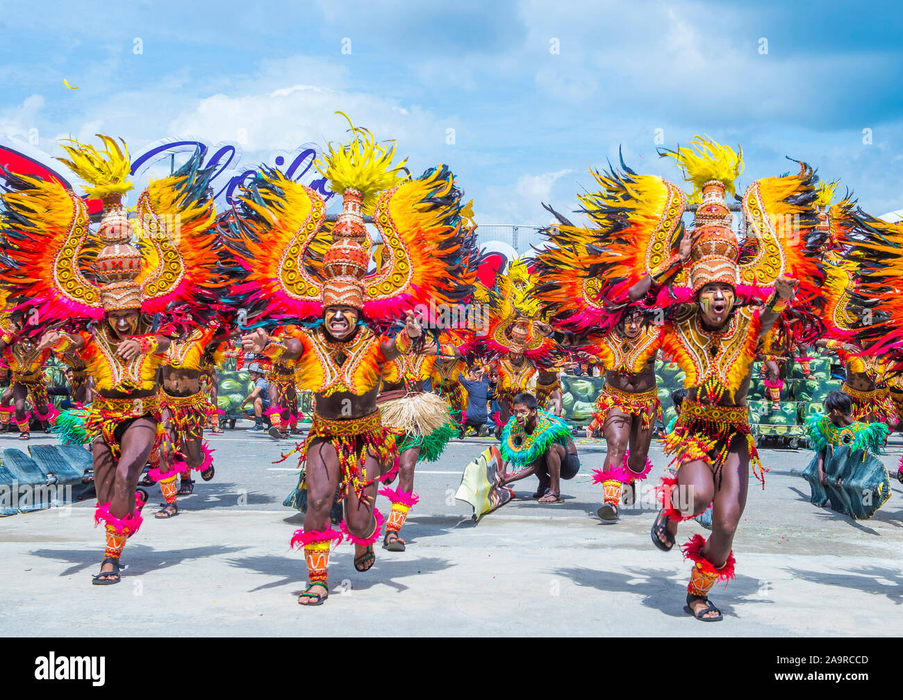 Participants in the Dinagyang Festival in Iloilo Philippines Stock ...