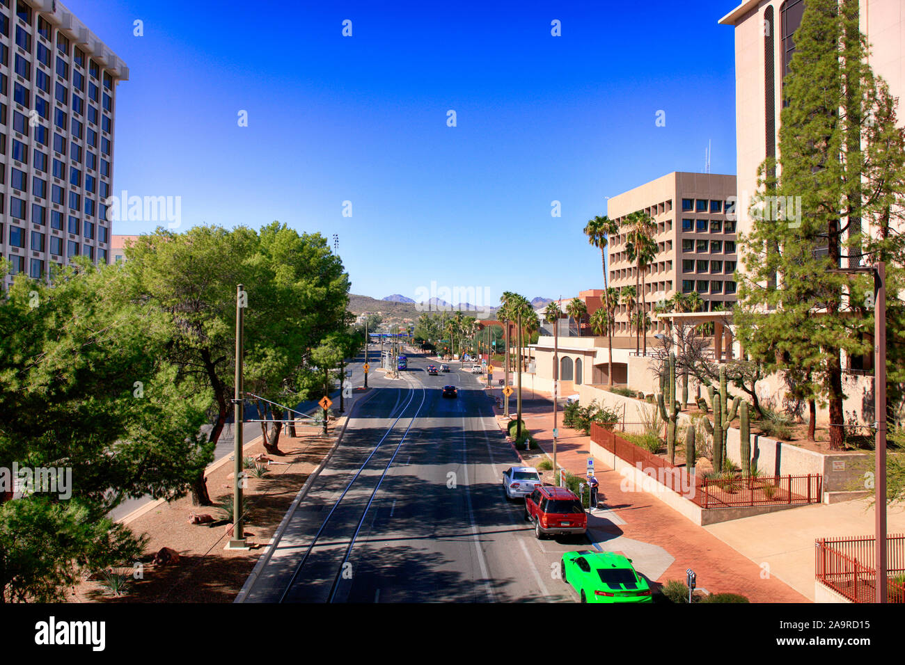 View of W Congress Street in downtown Tucson AZ Stock Photo - Alamy