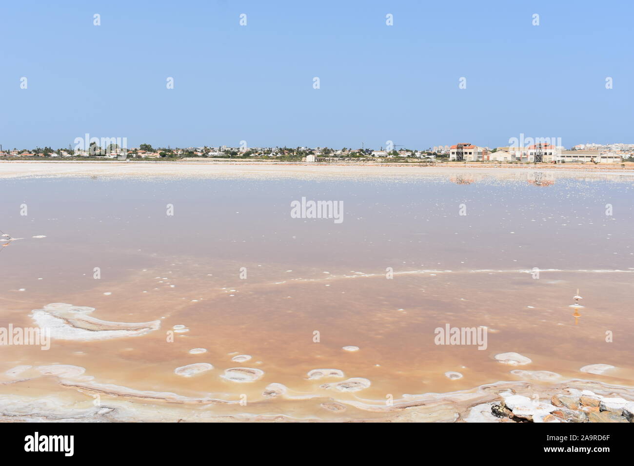 Torrevieja salt works and salt lake, Torrevieja, Alicante, Spain Stock ...