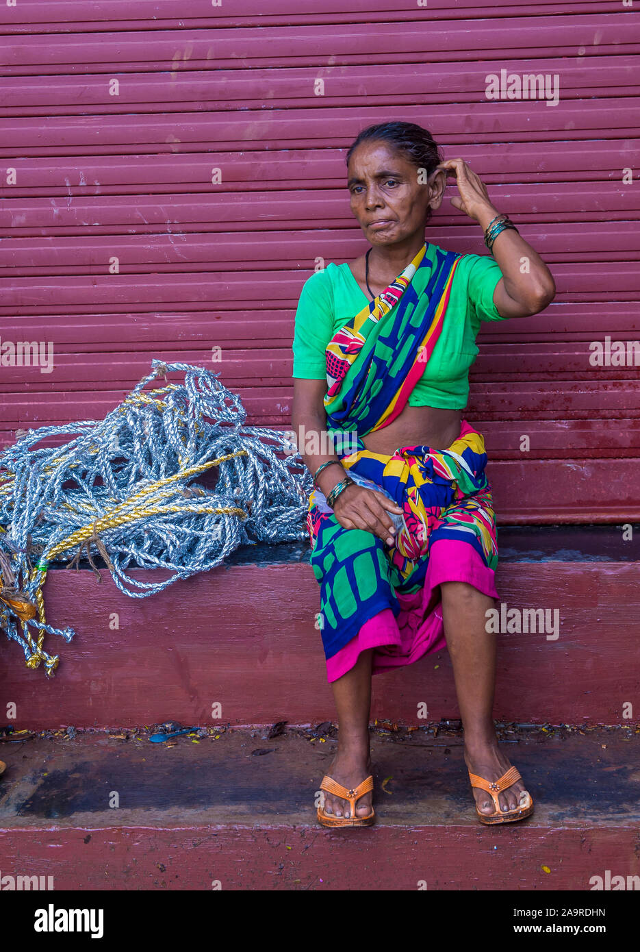 Indian woman in dharavi hi-res stock photography and images - Alamy