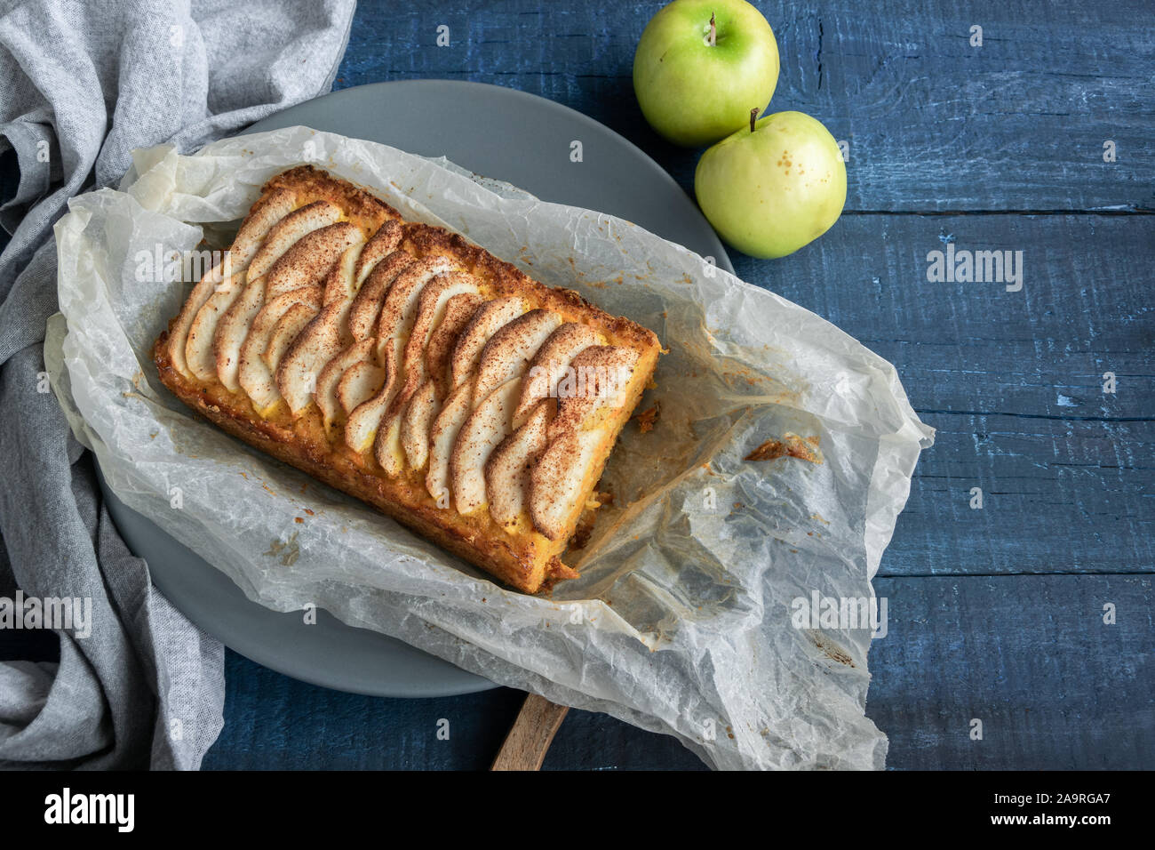Healthy homemade sliced apple carrot cake with rice flour, gluten free ...