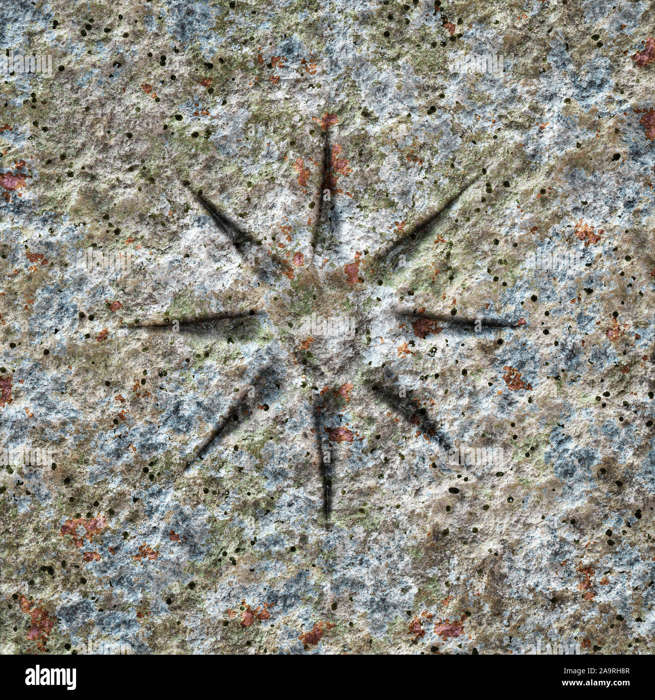 An image of a stone texture with a star Stock Photo - Alamy