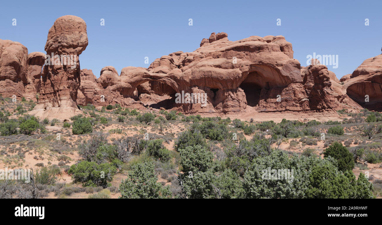in USA inside the arches national park the beauty of amazing nature ...