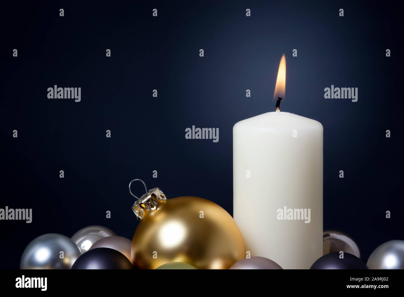 An image of a nice christmas candle background Stock Photo - Alamy