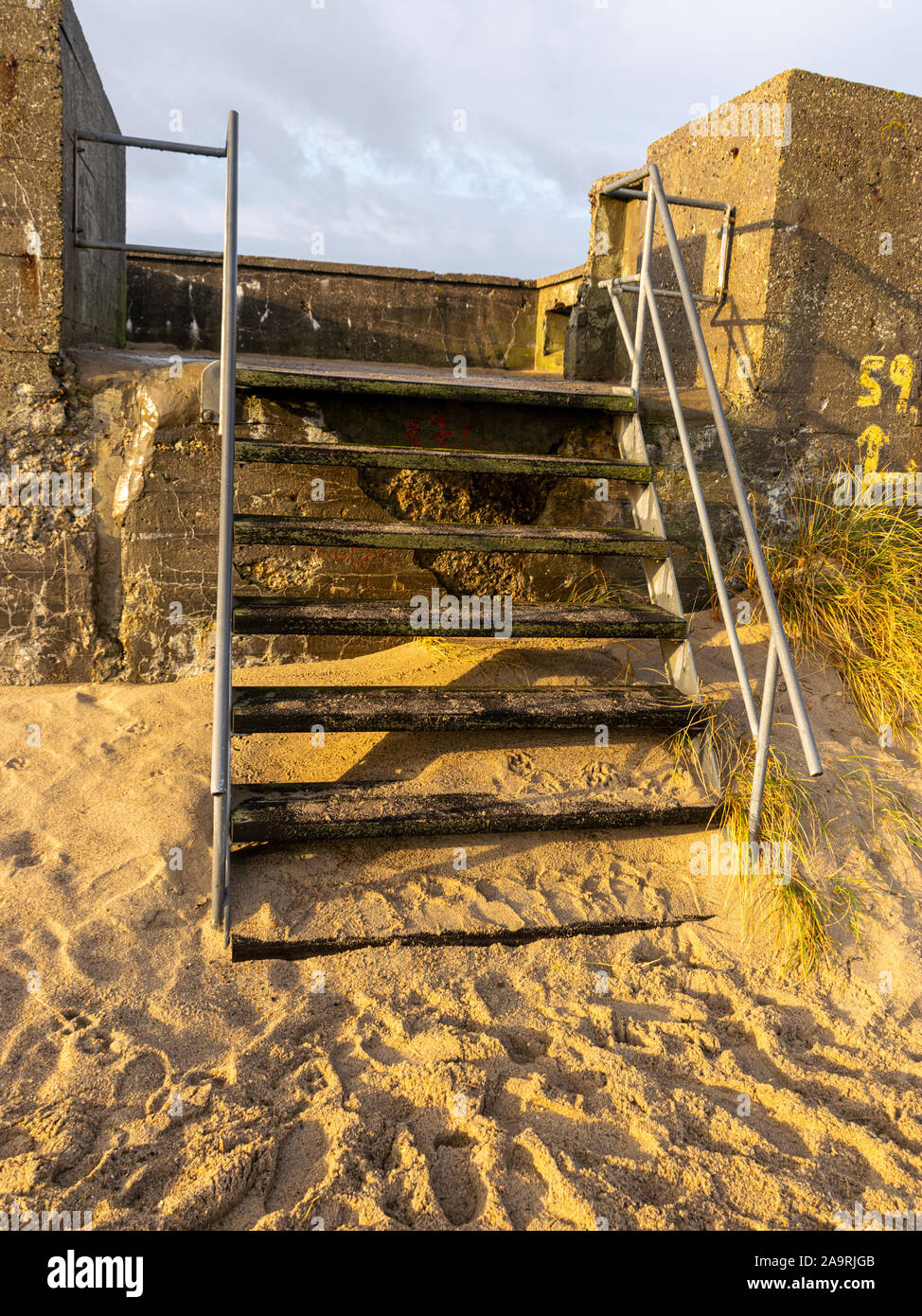 picture with stairs and sand texture Stock Photo - Alamy