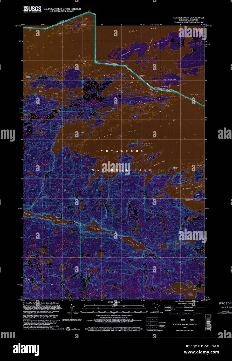USGS TOPO Map MInnesota MN Soldier Point 805893 1999 24000 Inverted ...