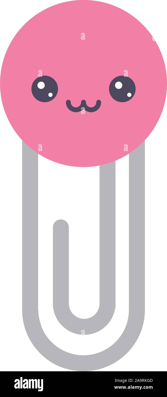 school paper clip flat style icon vector illustration design Stock ...