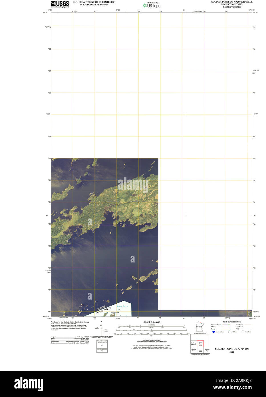USGS TOPO Map MInnesota MN Soldier Point OE N 20110504 TM Restoration ...