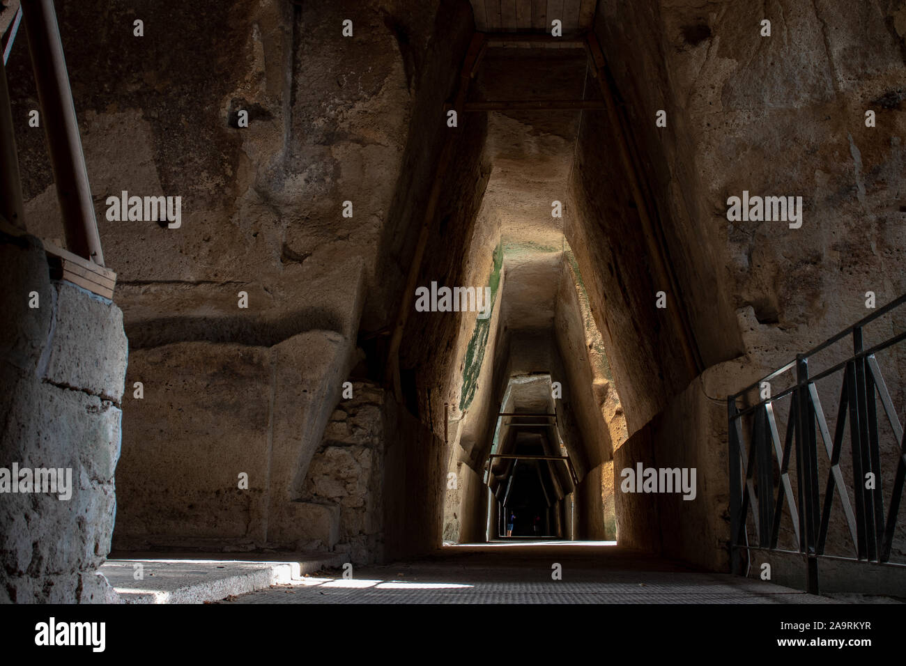 Bacoli, Naples. 20 September 2019. The entrance to the famous cave of ...