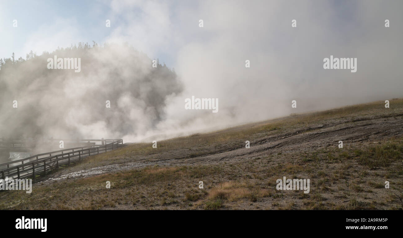 in USA inside the yellowstone national park the brauty of amazing ...