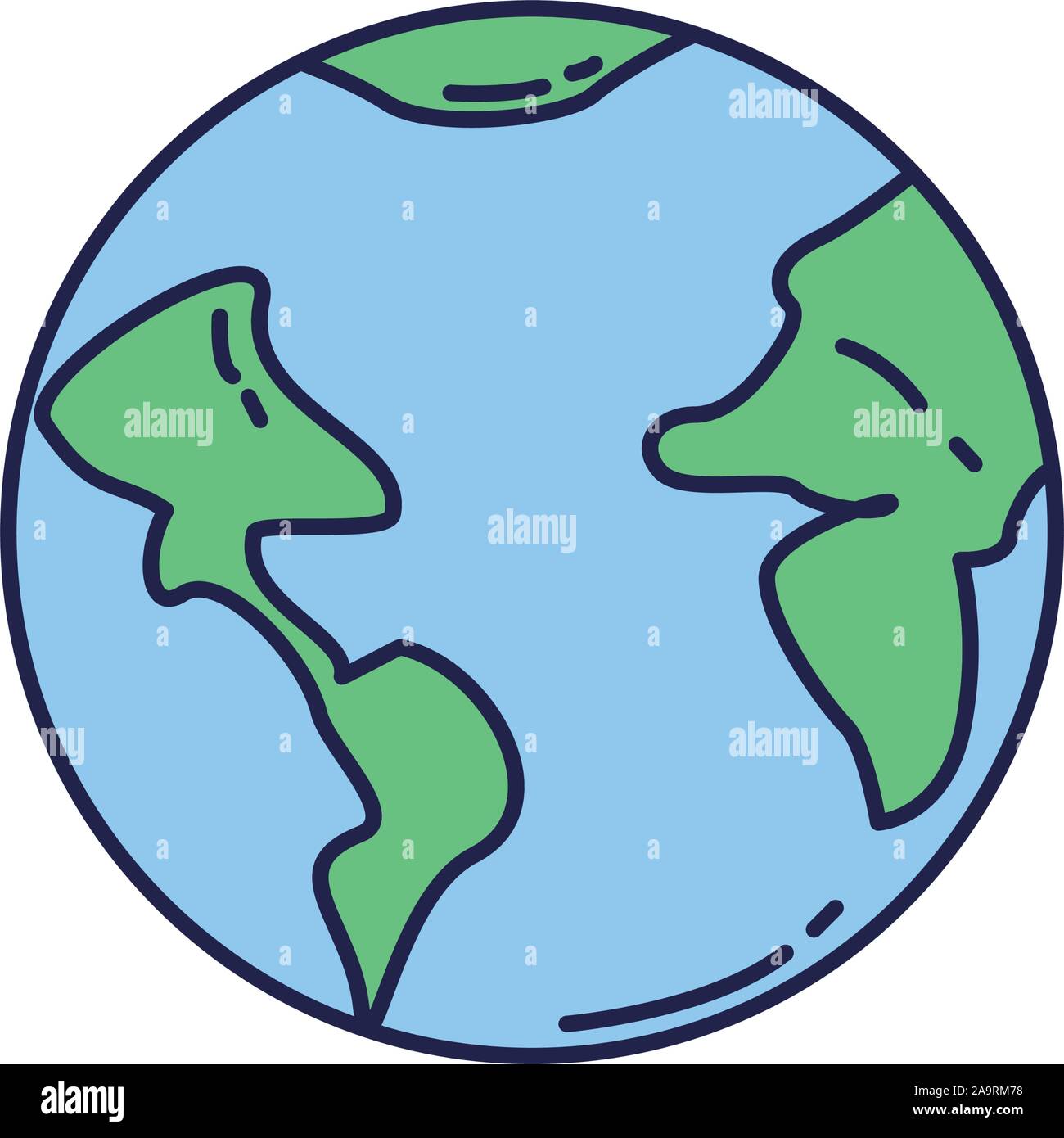 universe world planet fill style icon vector illustration design Stock ...