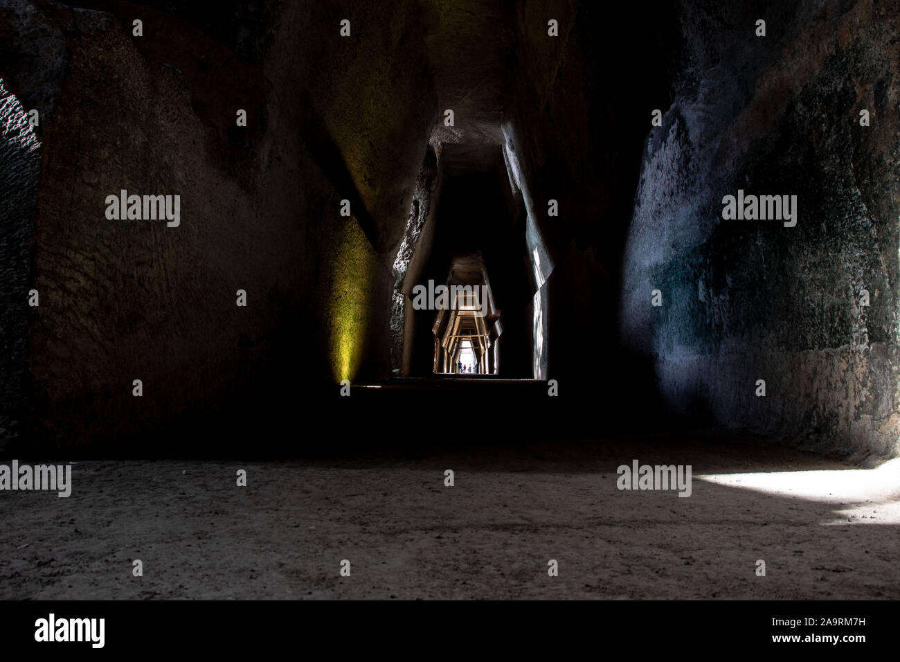 Bacoli, Naples. 20 September 2019. The entrance to the famous cave of ...