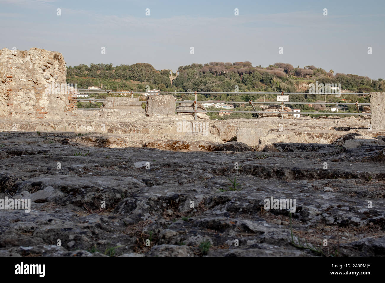 Bacoli, Italy, August 14, 2019. The temple of Apollo in the ancient ...