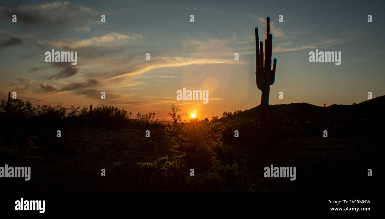 Sunset clouds sonoran desert hi-res stock photography and images - Alamy