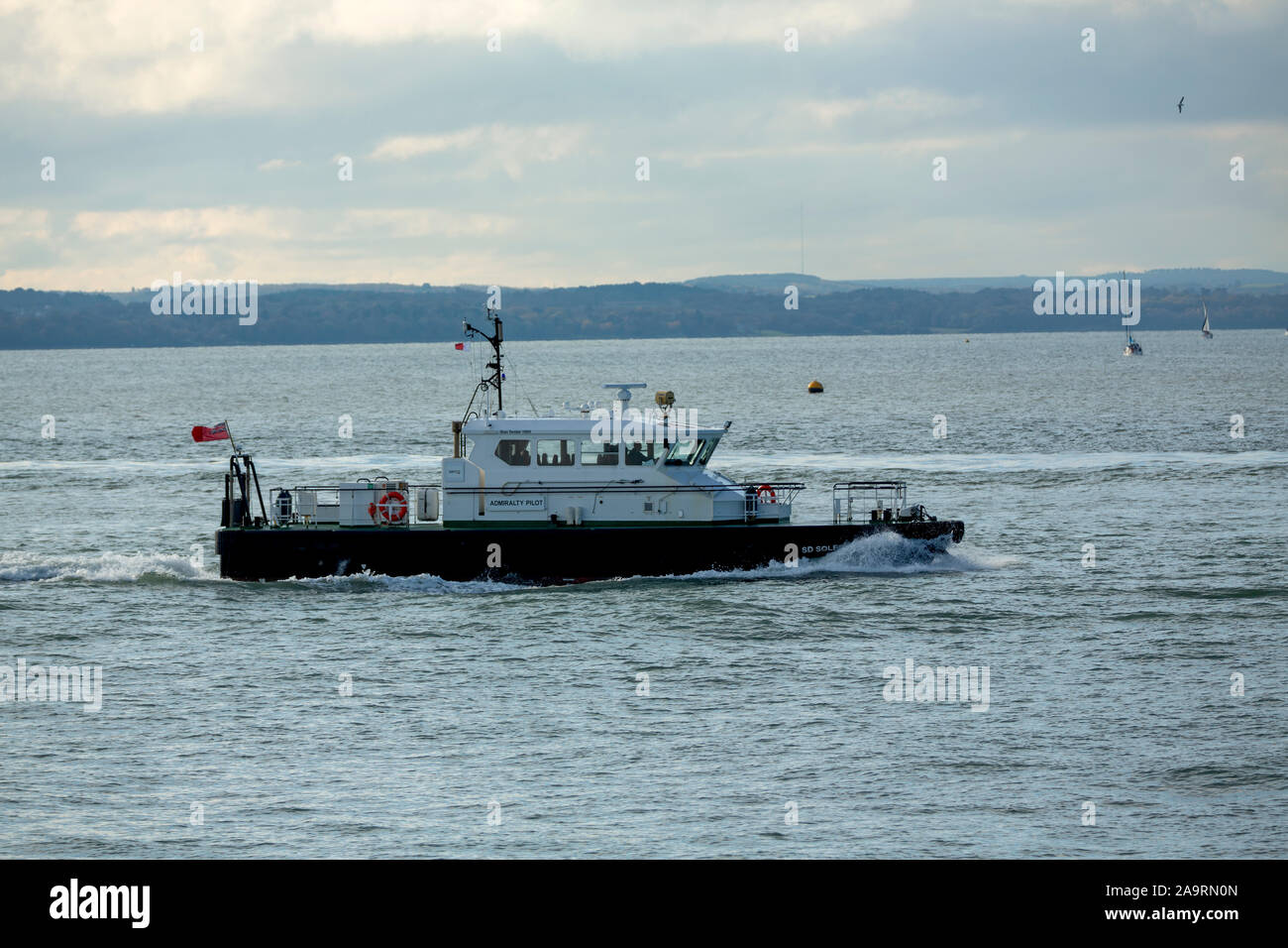 Admiralty pilot boat crossing the Solent off Southsea Stock Photo - Alamy