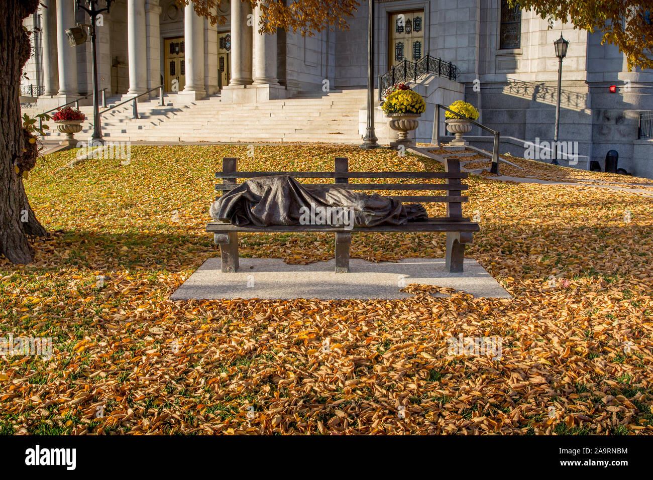 Homeless Jesus bronze sculpture by Timothy P. Schmalz dedicated in 2017 ...