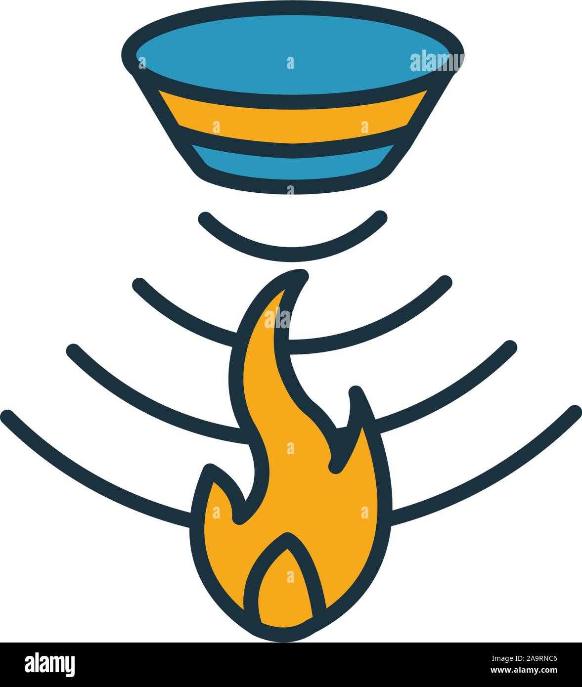 Flame Detector icon. Simple element from sensors icons collection ...