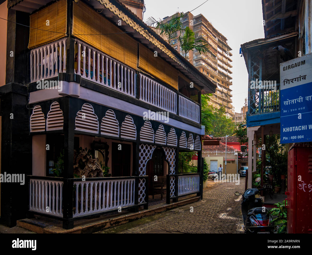 Mumbai, India - November 11,2019 : Heritage houses in a lane of ...