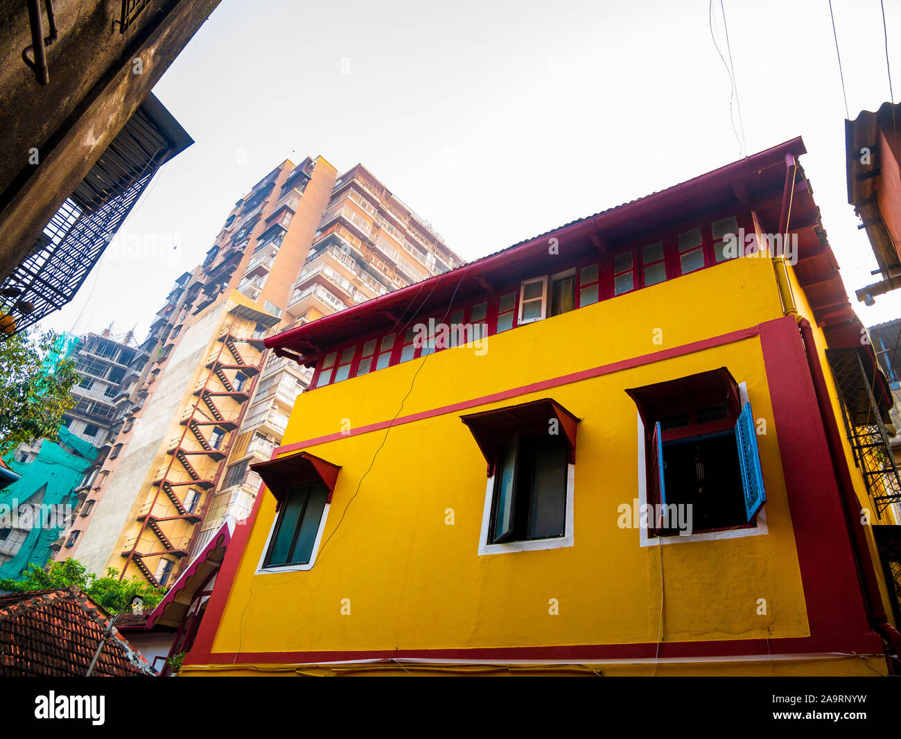 Heritage house in a lane of Khotachiwadi at south Mumbai Stock Photo ...